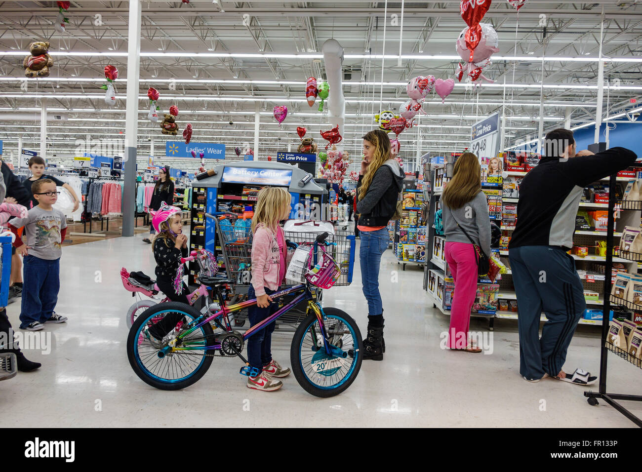 Walmart big box discount department store business inside interior hi ...