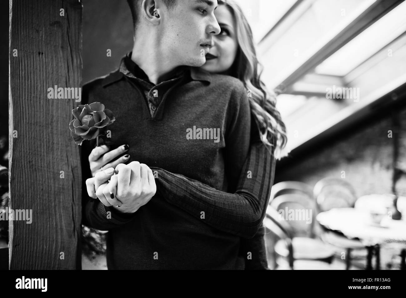 Stylish man in red Black and White Stock Photos & Images - Alamy