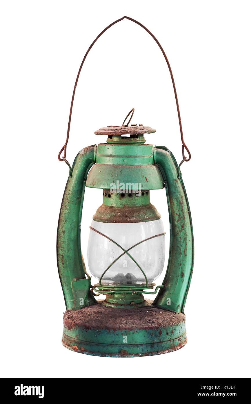 Old lantern isolated on white background, Work with clipping path Stock ...