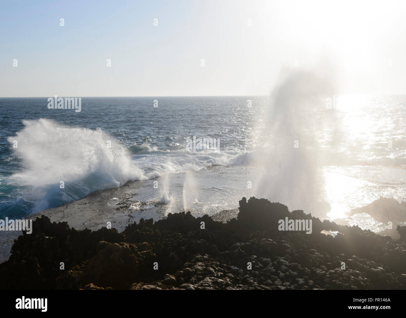 Point Quobba, the Blowholes, near Carnarvon, Coral Coast, Gascoyne ...