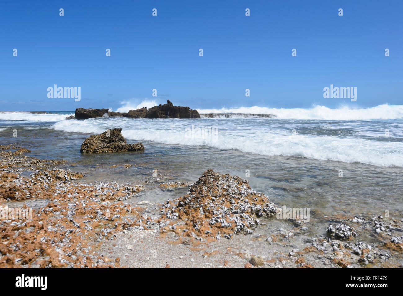Rough Seas at Point Quobba, near Carnarvon, Coral Coast, Gascoyne ...