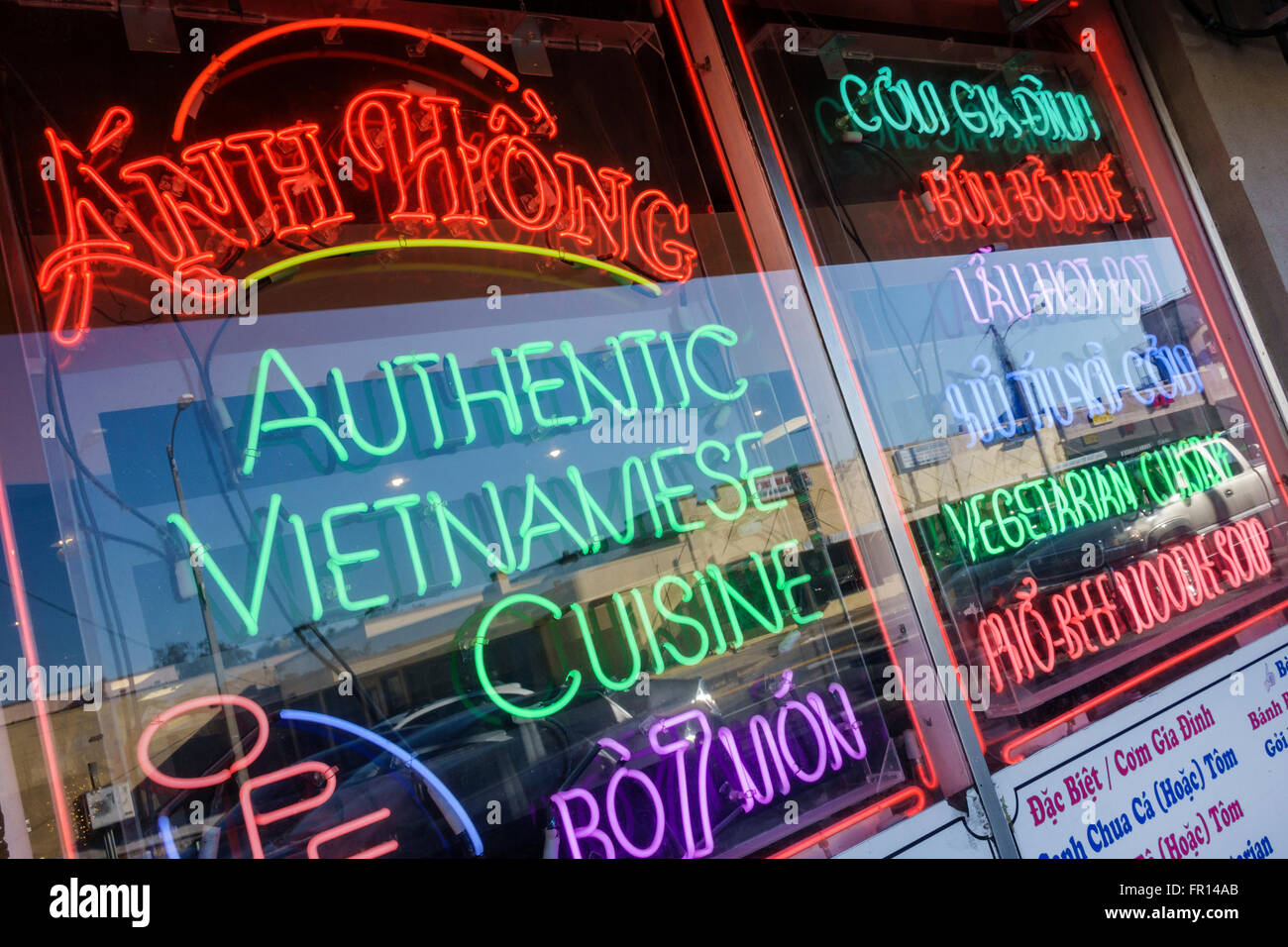 Orlando Florida,East Colonial Drive,Little Vietnam,Vietnamese,neon sign ...