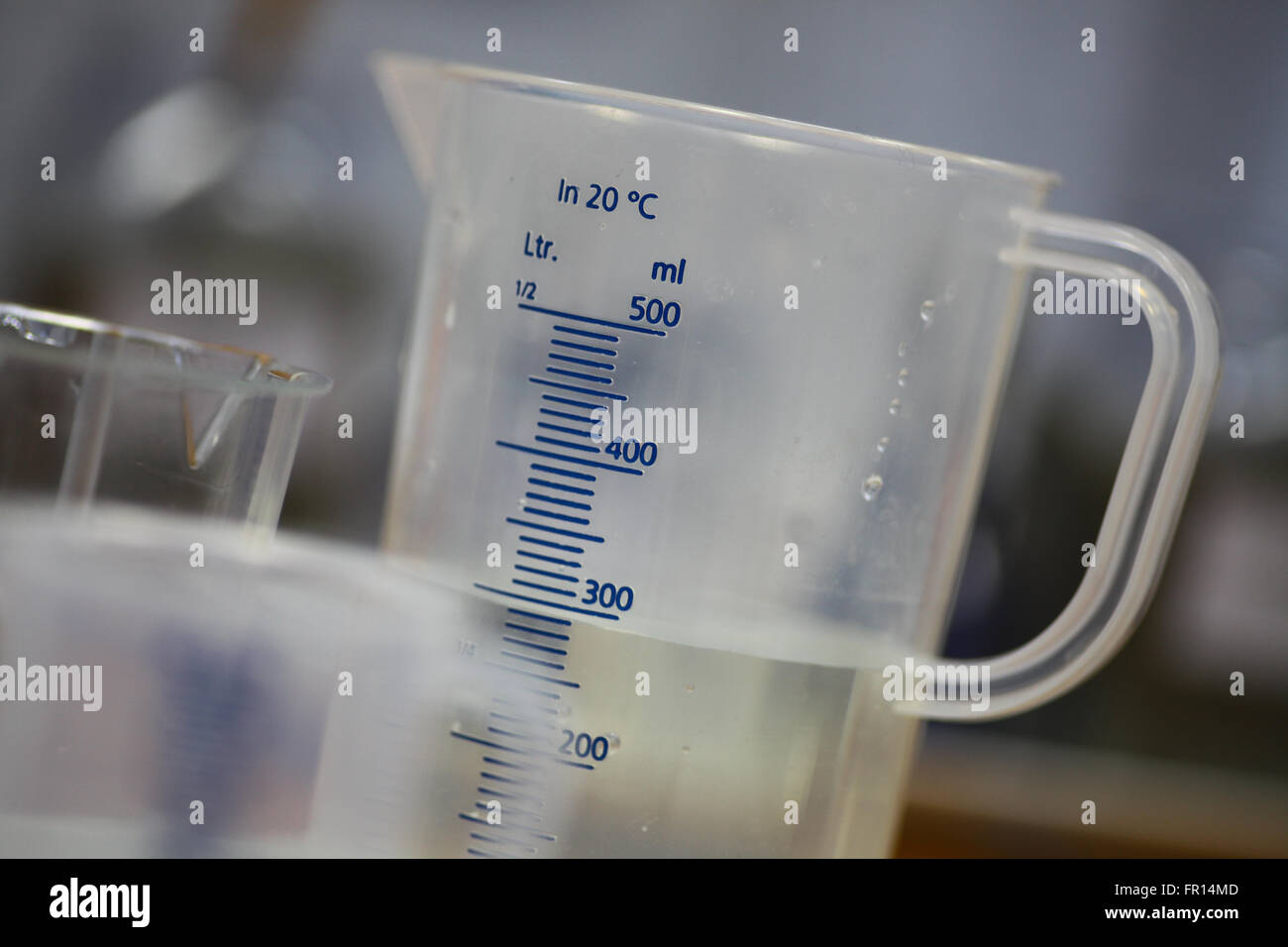 Color image of some plastic recipients in a chemistry lab Stock Photo ...
