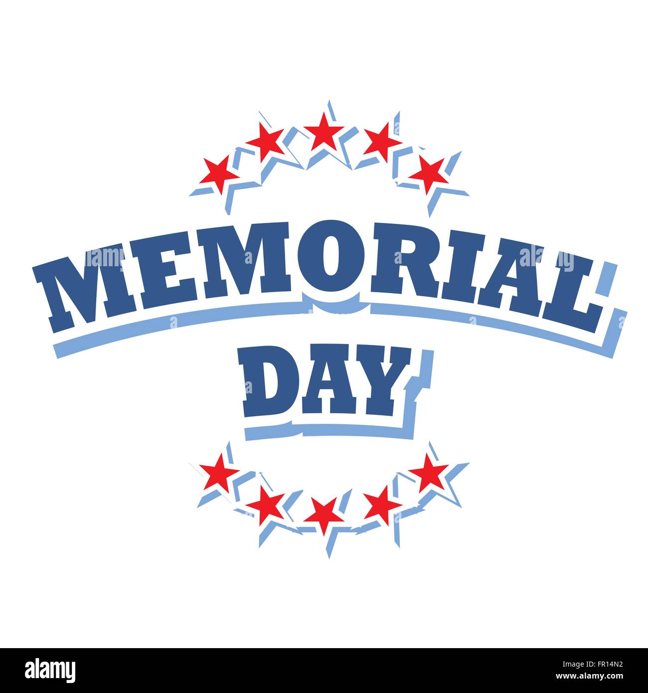 us memorial day logo isolated on white background Stock Vector Image ...