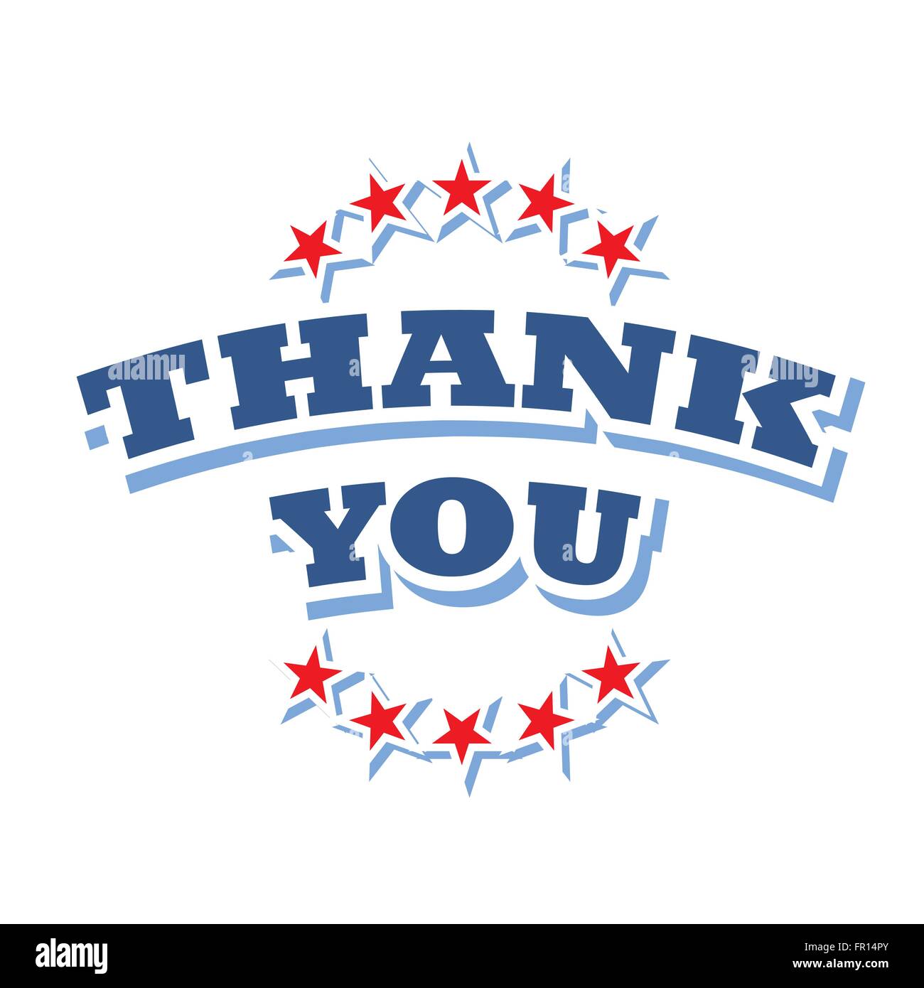 thank you logo isolated on white background Stock Vector Image & Art ...