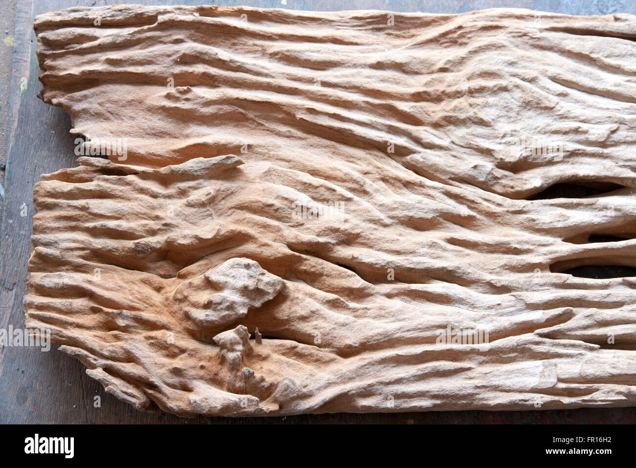 Rough natural wood. Corrosion show sub surface over time Stock Photo ...