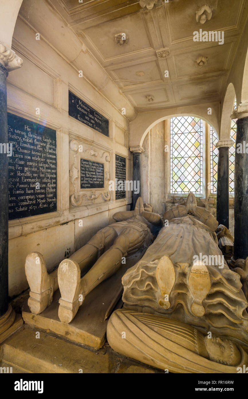 The Memorial to Sir William Leigh and family at St James' Church ...