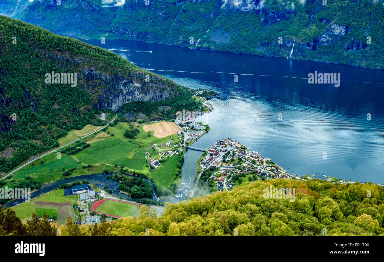 Beautiful Nature Norway natural landscape. Stegastein Lookout Stock ...