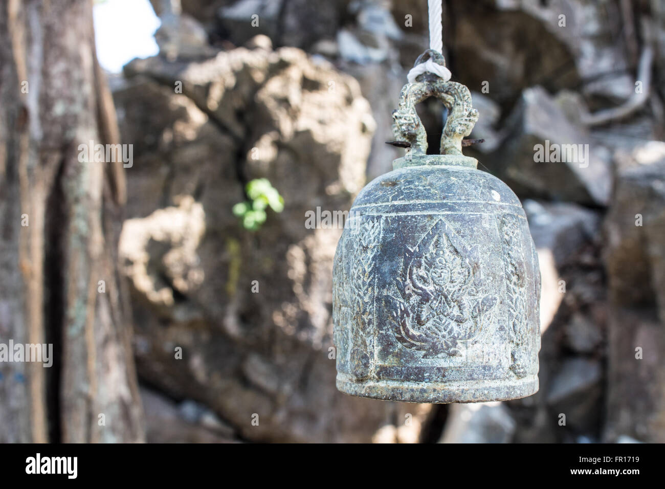 small Buddhist temple bell Stock Photo - Alamy