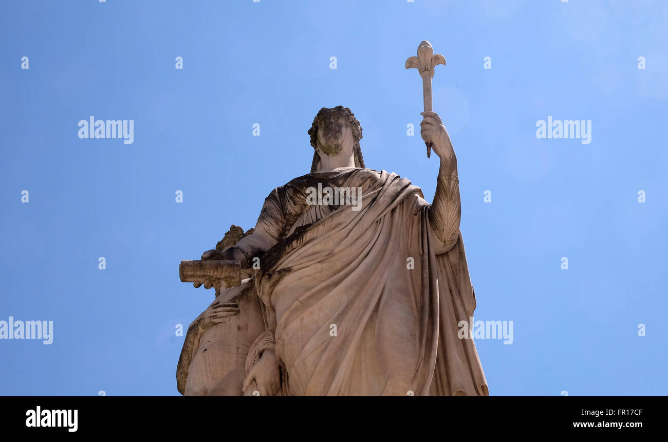 Statue of Maria Louisa of Spain, Duchess of Lucca in Lucca, Italy, on ...