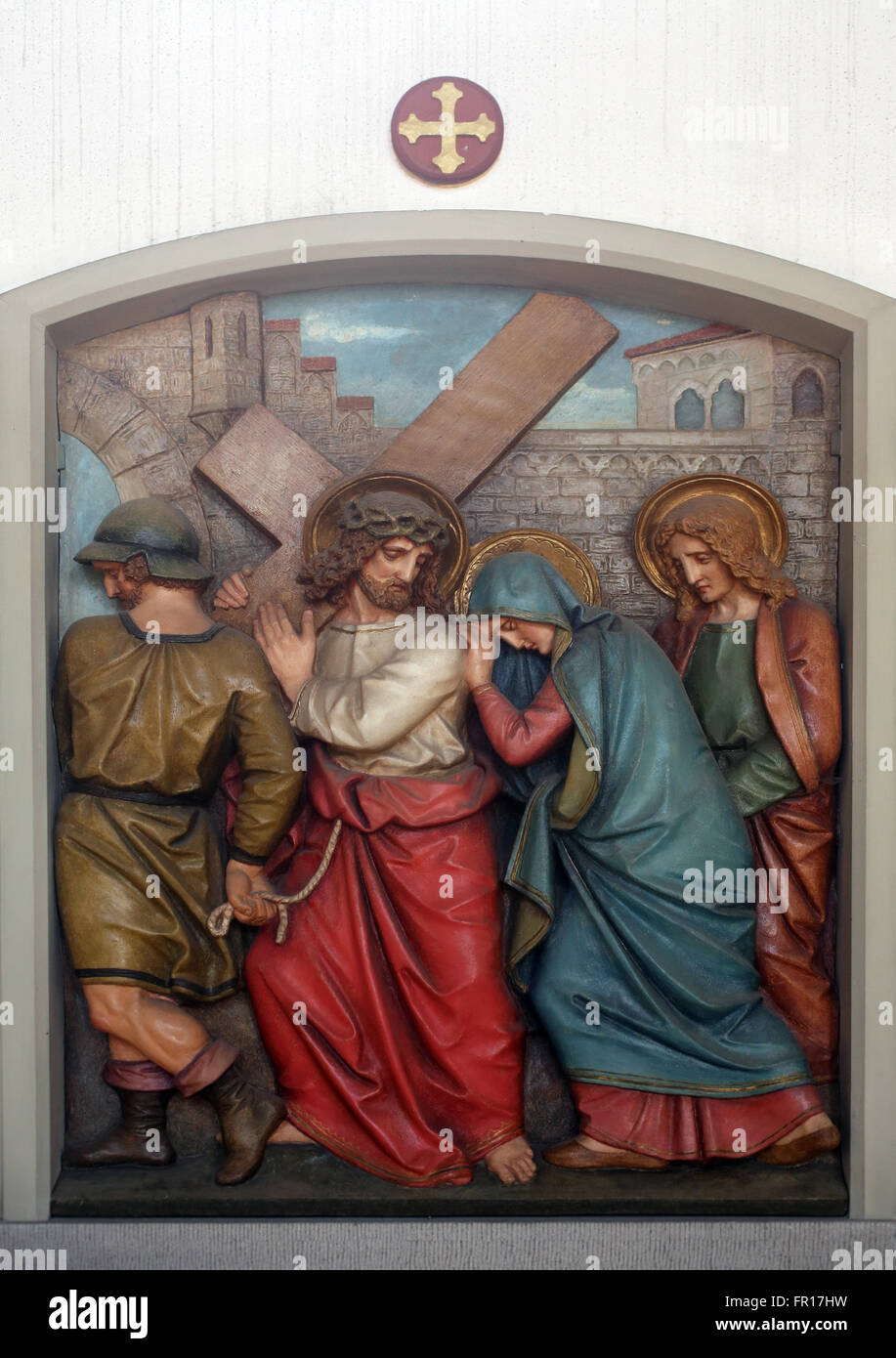 Jesus meets His Mother, 4th Stations of the Cross, the parish church of ...