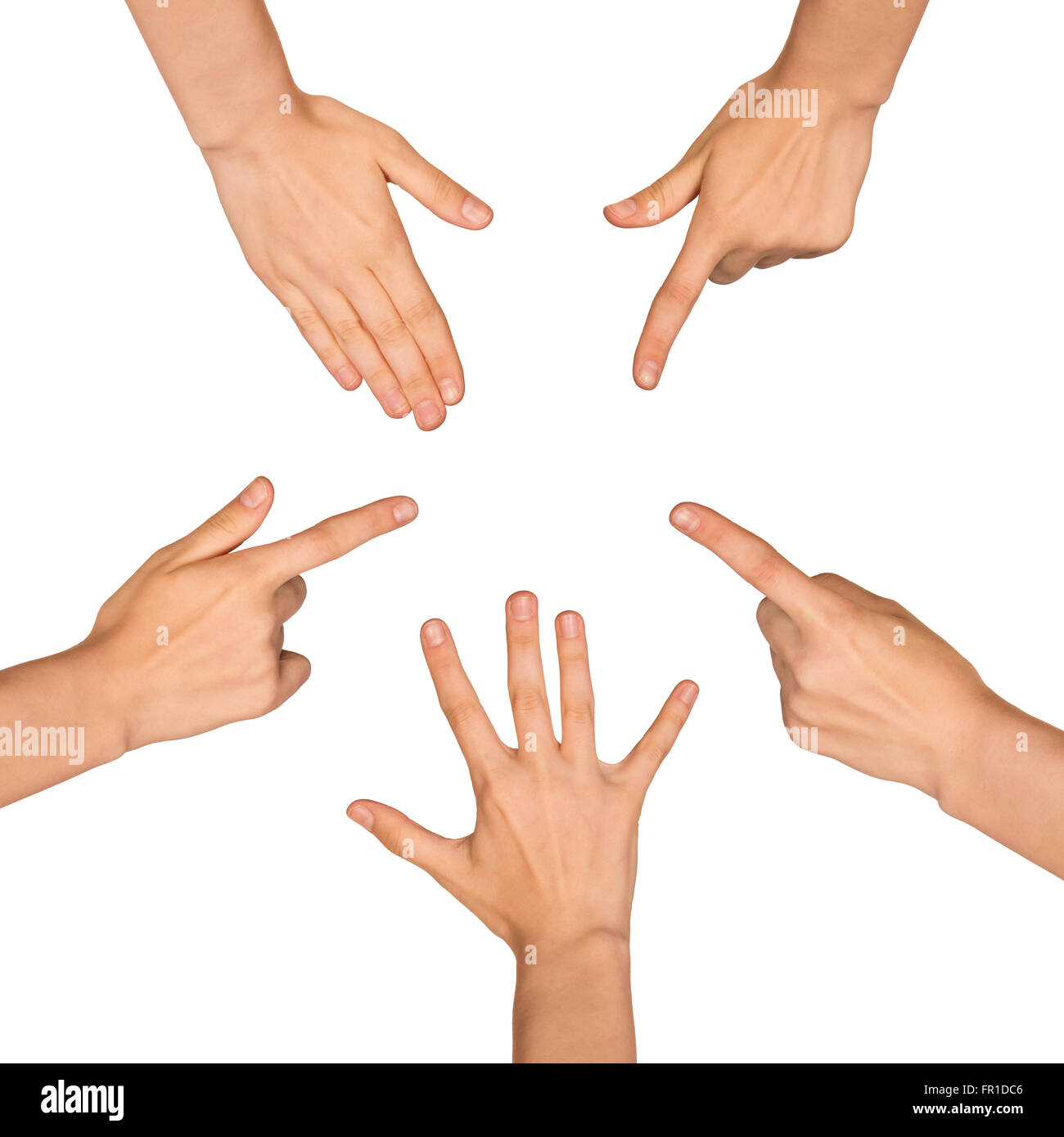 Set of human hands Stock Photo - Alamy