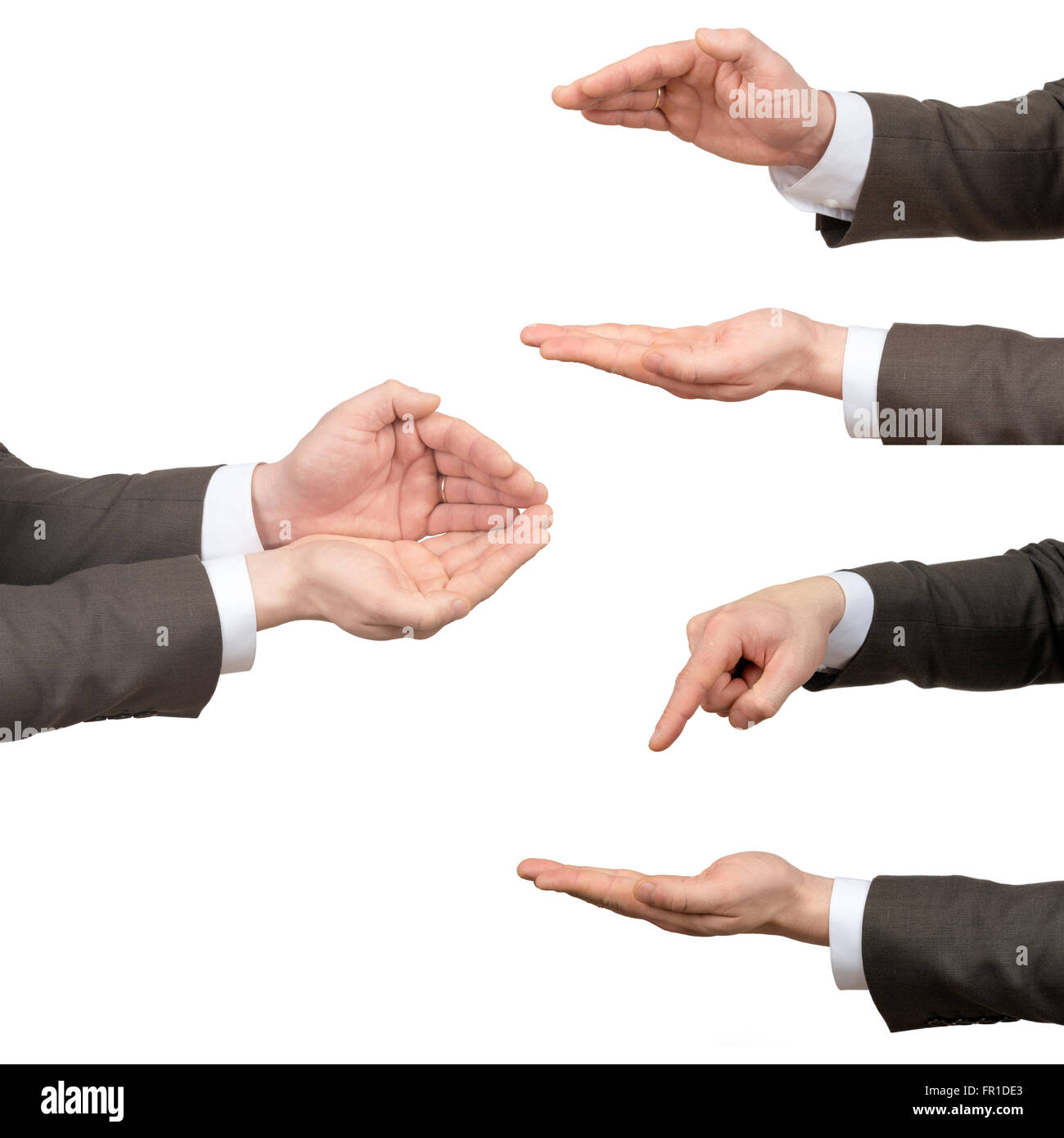 Set of businessman hands Stock Photo - Alamy