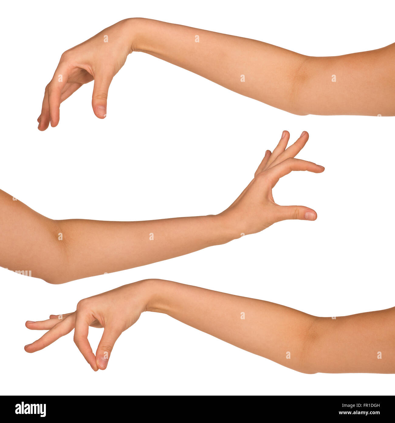 Set of woman arms Stock Photo - Alamy