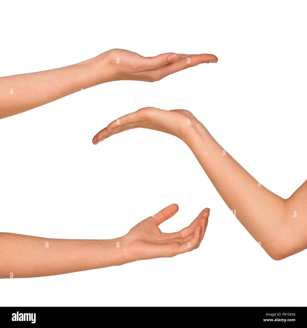 Set of woman arms Stock Photo - Alamy