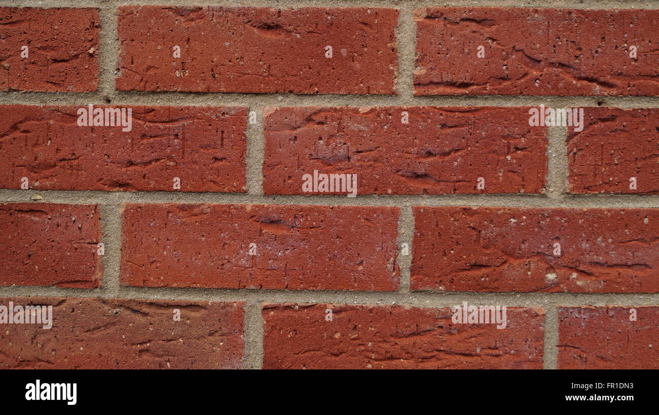 Symmetrical lines of a red brick wall Stock Photo - Alamy