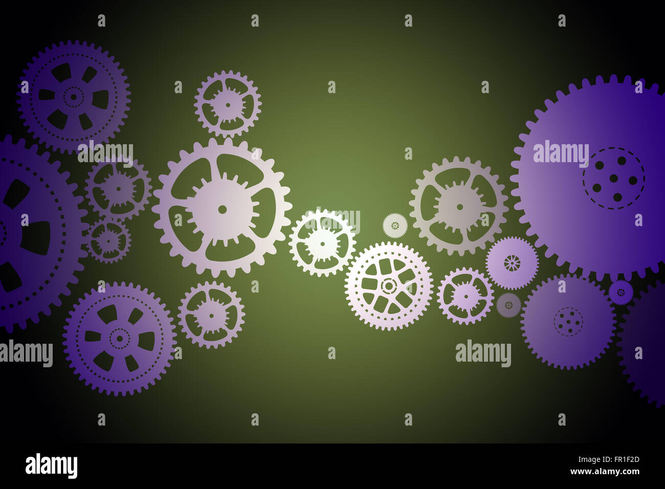 Set of mechanical gears Stock Photo - Alamy