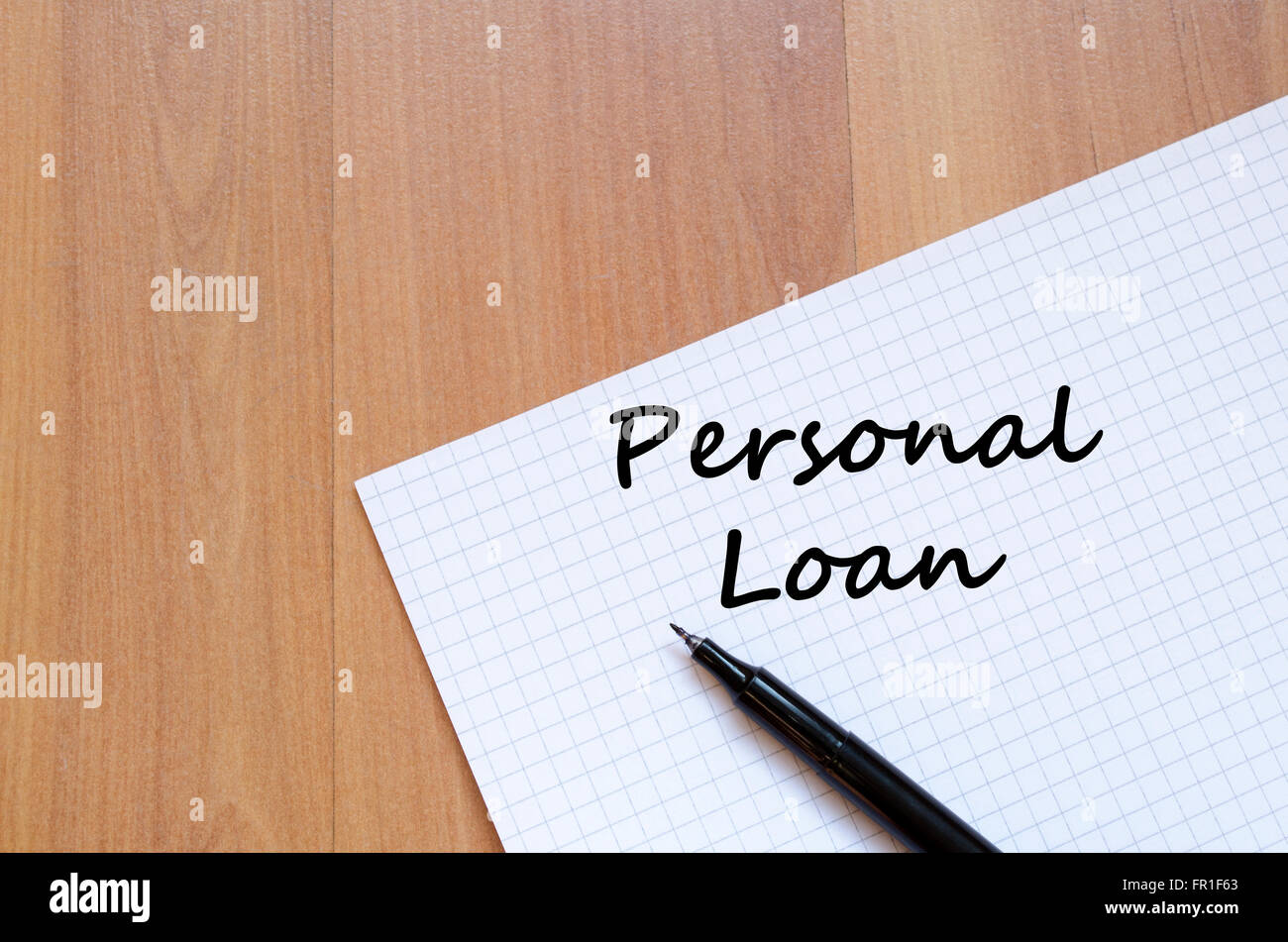 Personal loan text concept write on notebook with pen Stock Photo - Alamy