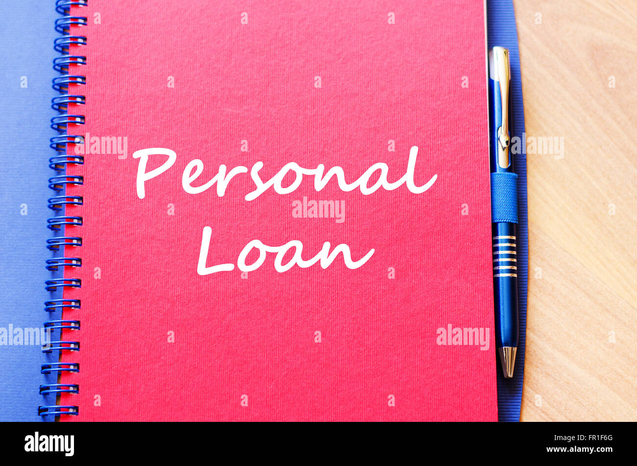 Personal loan text concept write on notebook with pen Stock Photo - Alamy