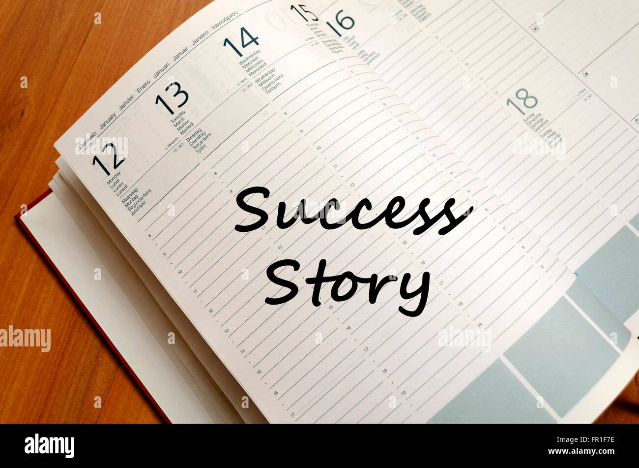 Success story text concept write on notebook Stock Photo - Alamy