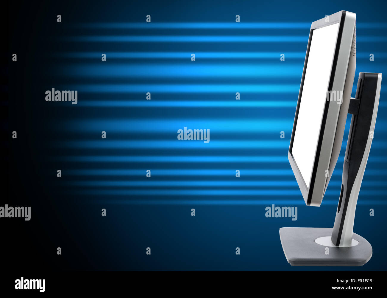 Monitor with blank screen Stock Photo - Alamy