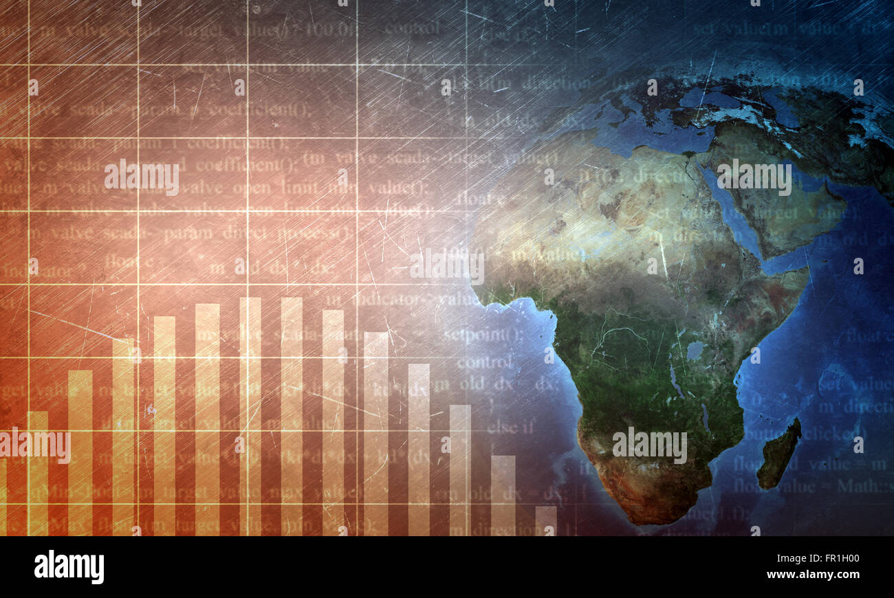 Earth globe with matrix Stock Photo - Alamy