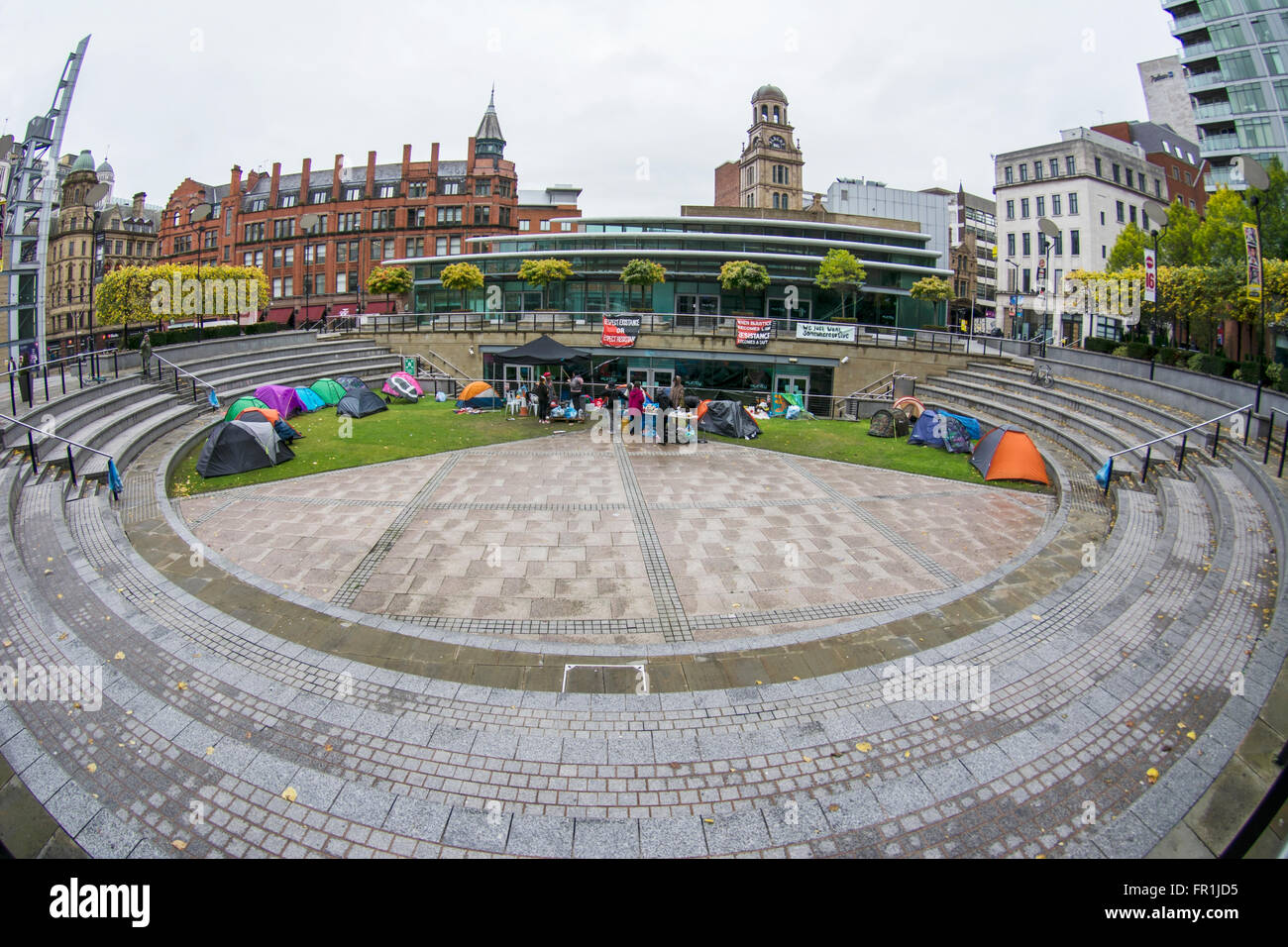 Homeless camp set up in the centre of Manchester by a group of ...