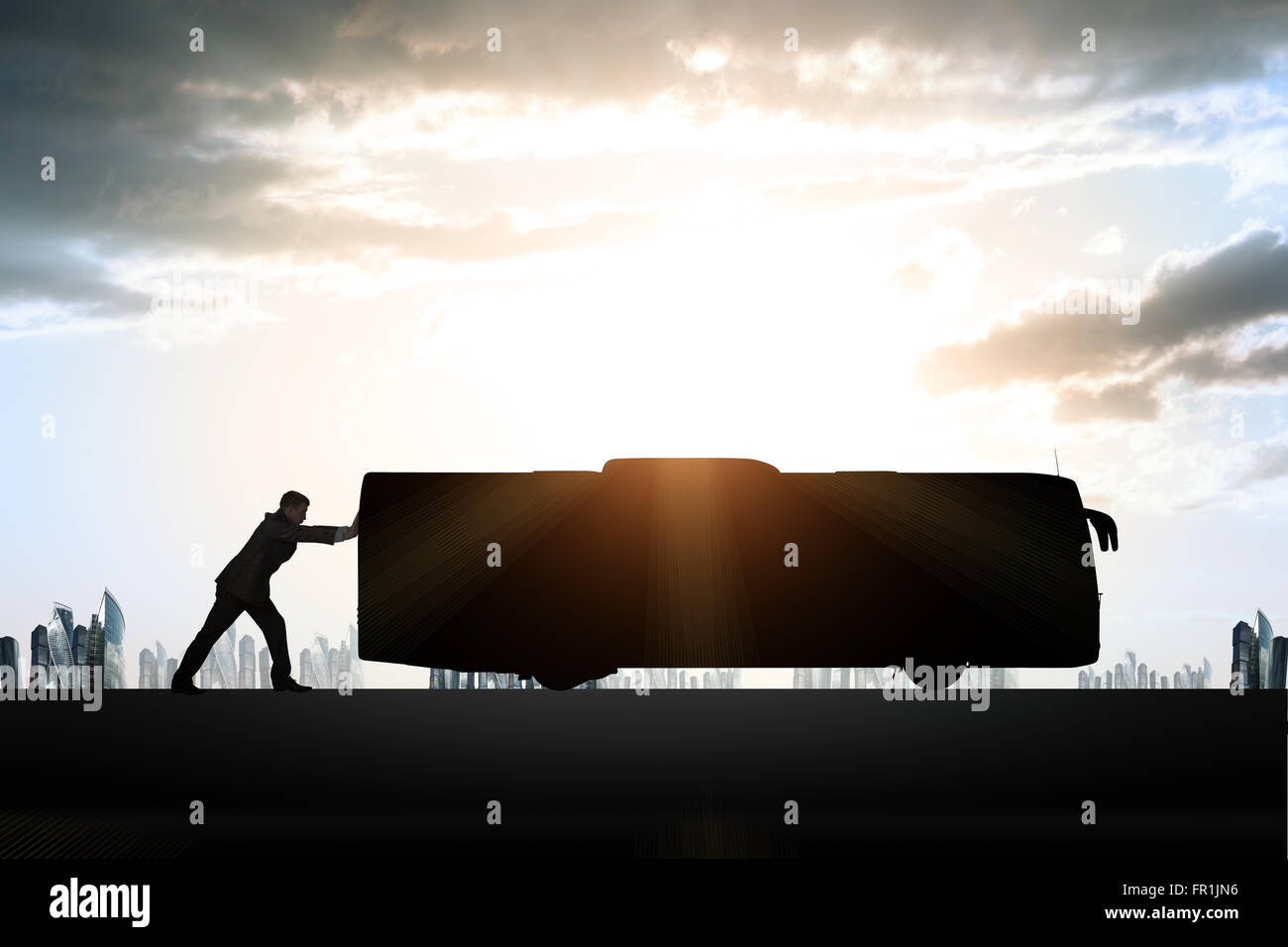 Pushing bus hi-res stock photography and images - Alamy