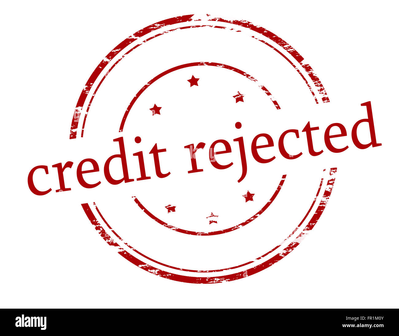 Rubber stamp with text credit rejected inside, vector illustration ...
