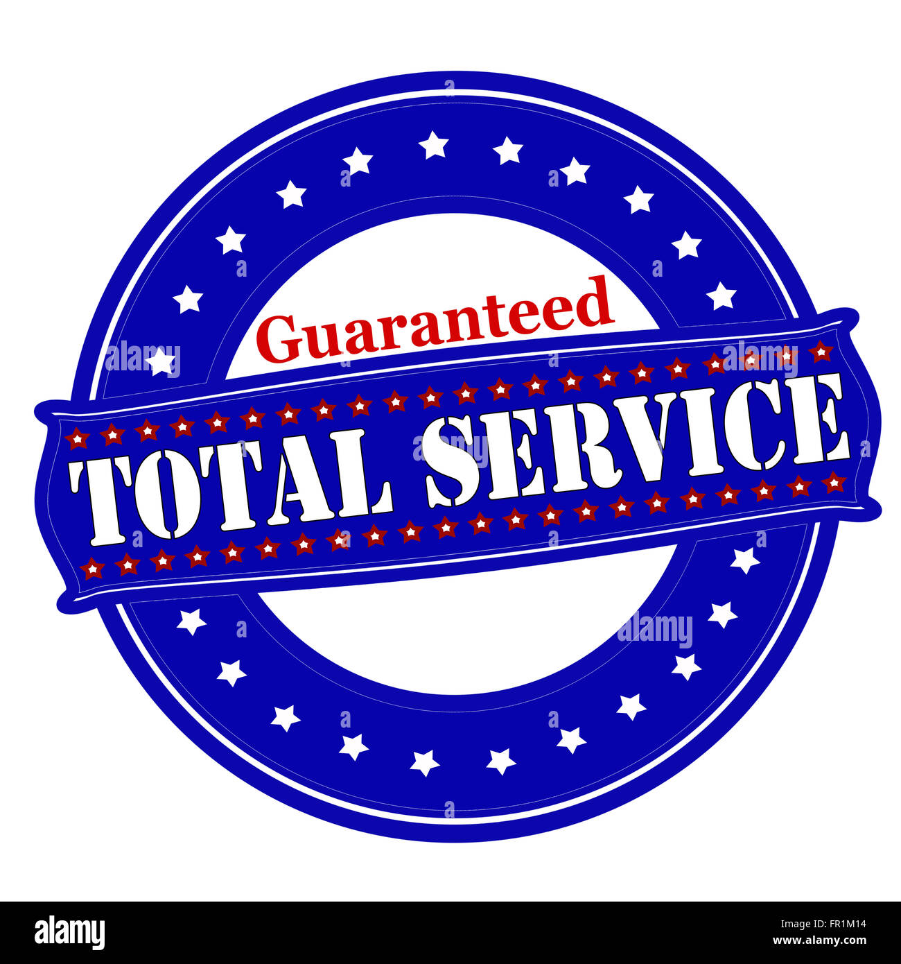 Rubber stamp with text total service guaranteed inside, vector ...