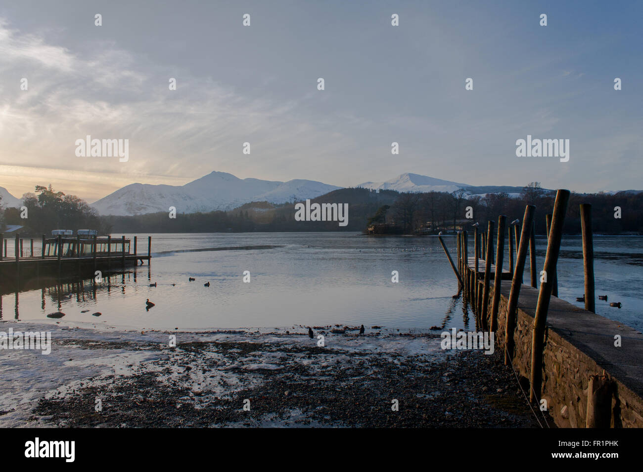 Derwentwater viewed from Keswick in the Lake District National Park ...