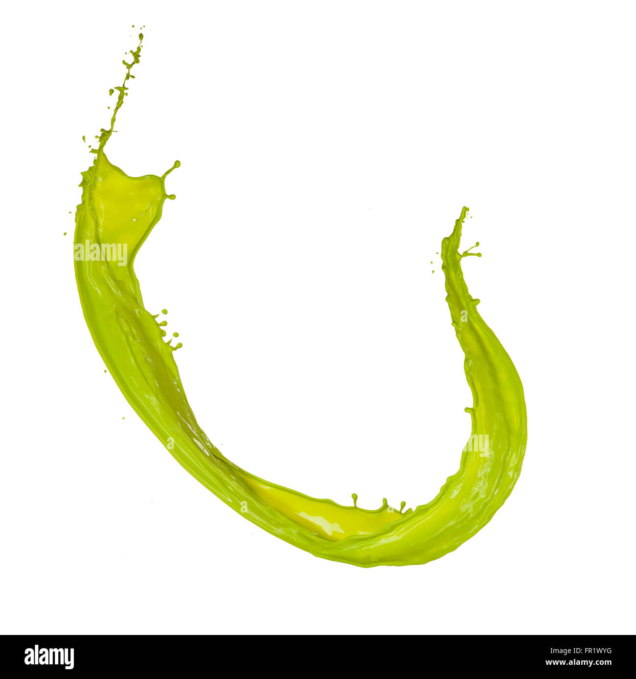 Green paint splash, isolated on white background Stock Photo - Alamy