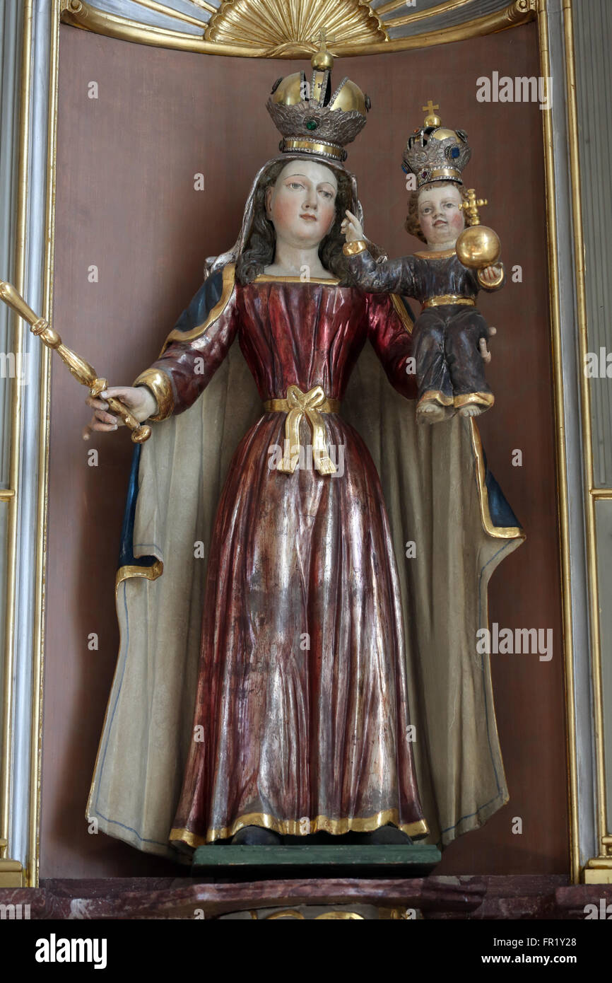 Virgin Mary with baby Jesus, church of St. Clement in Primisweiler ...