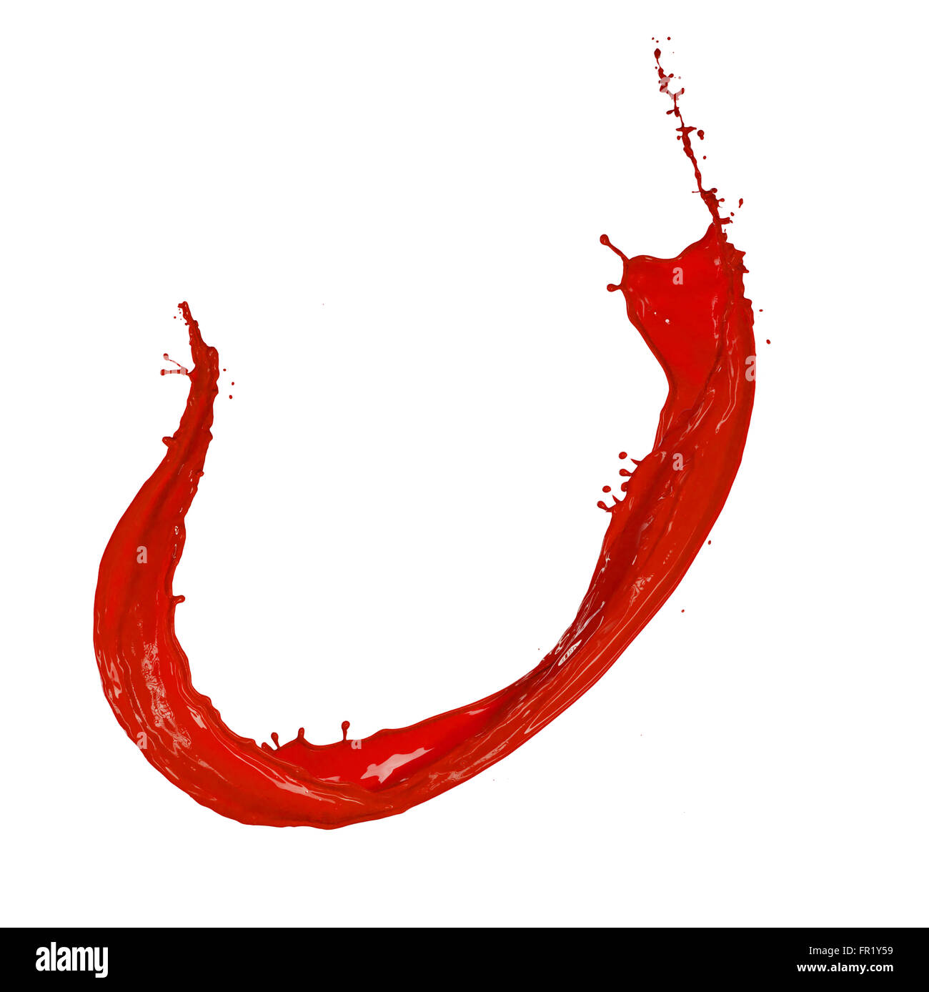 Red paint splash, isolated on white background Stock Photo - Alamy