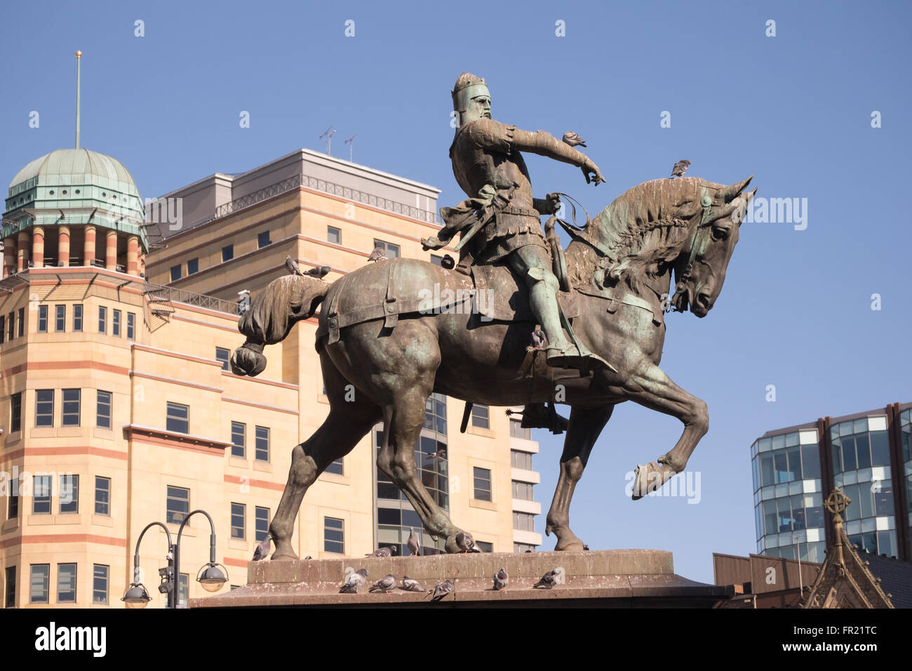 Black Prince statue in Leeds, City Square near the Channel 4 new ...