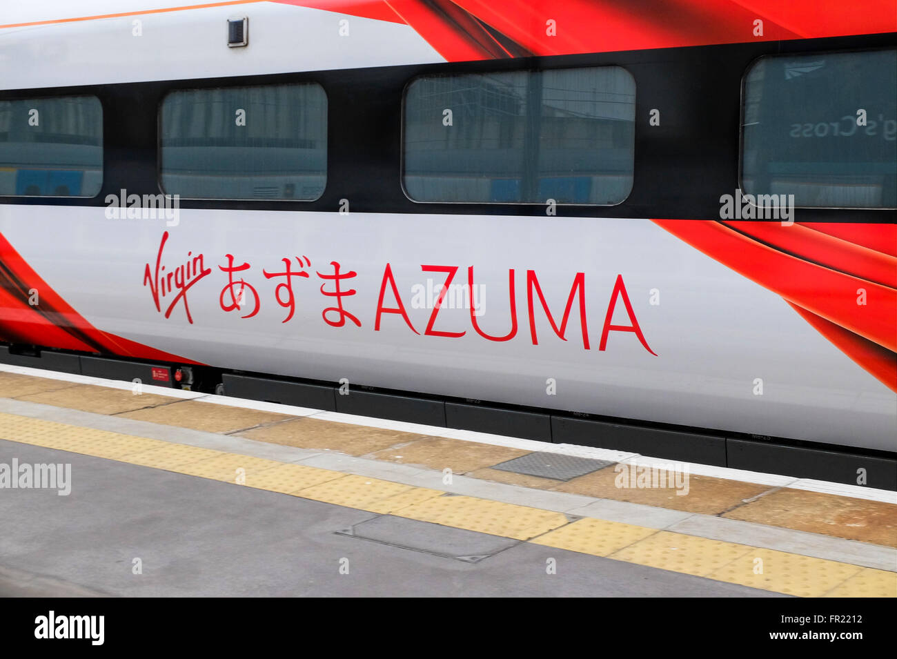 New IEP Virgin Train 800101 in Virgin colours at London Kings Cross ...