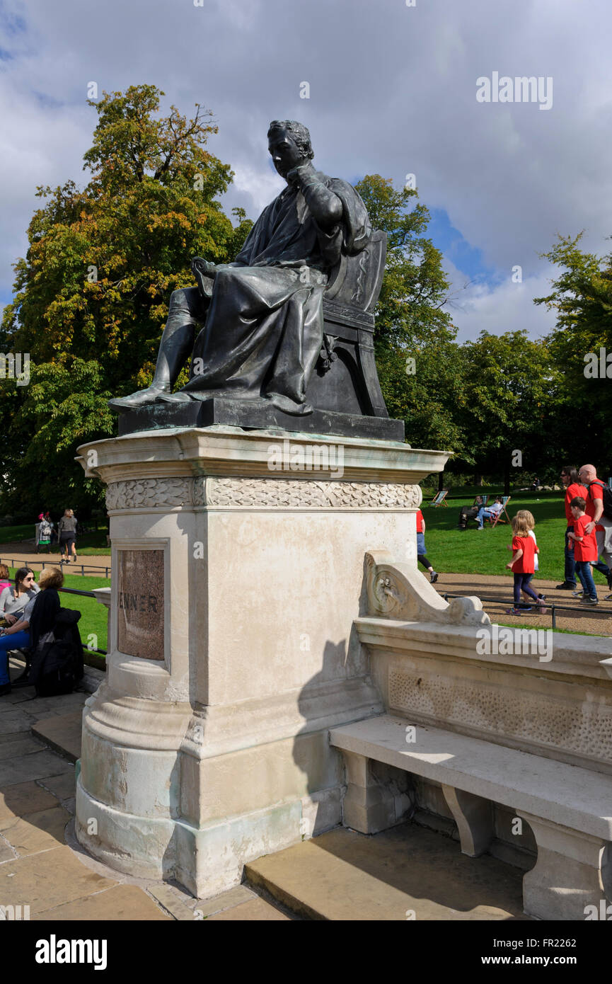 Edward Jenner Statue in the Italian Gardens in Kensington Park in ...