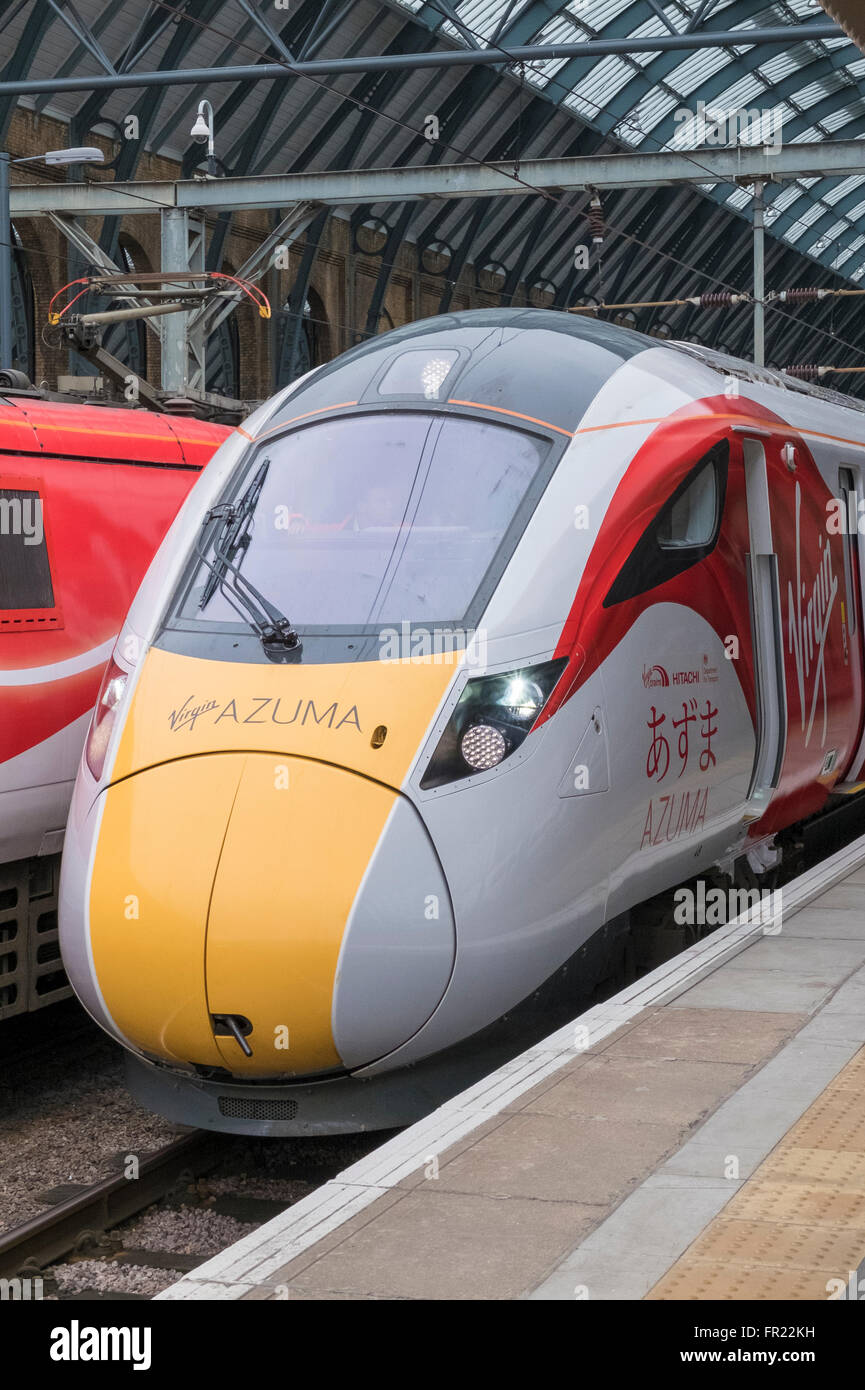 New IEP Virgin Train 800101 in Virgin colours at London Kings Cross ...