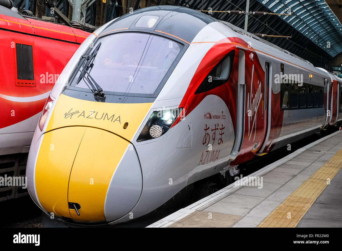 New IEP Virgin Train 800101 in Virgin colours at London Kings Cross ...