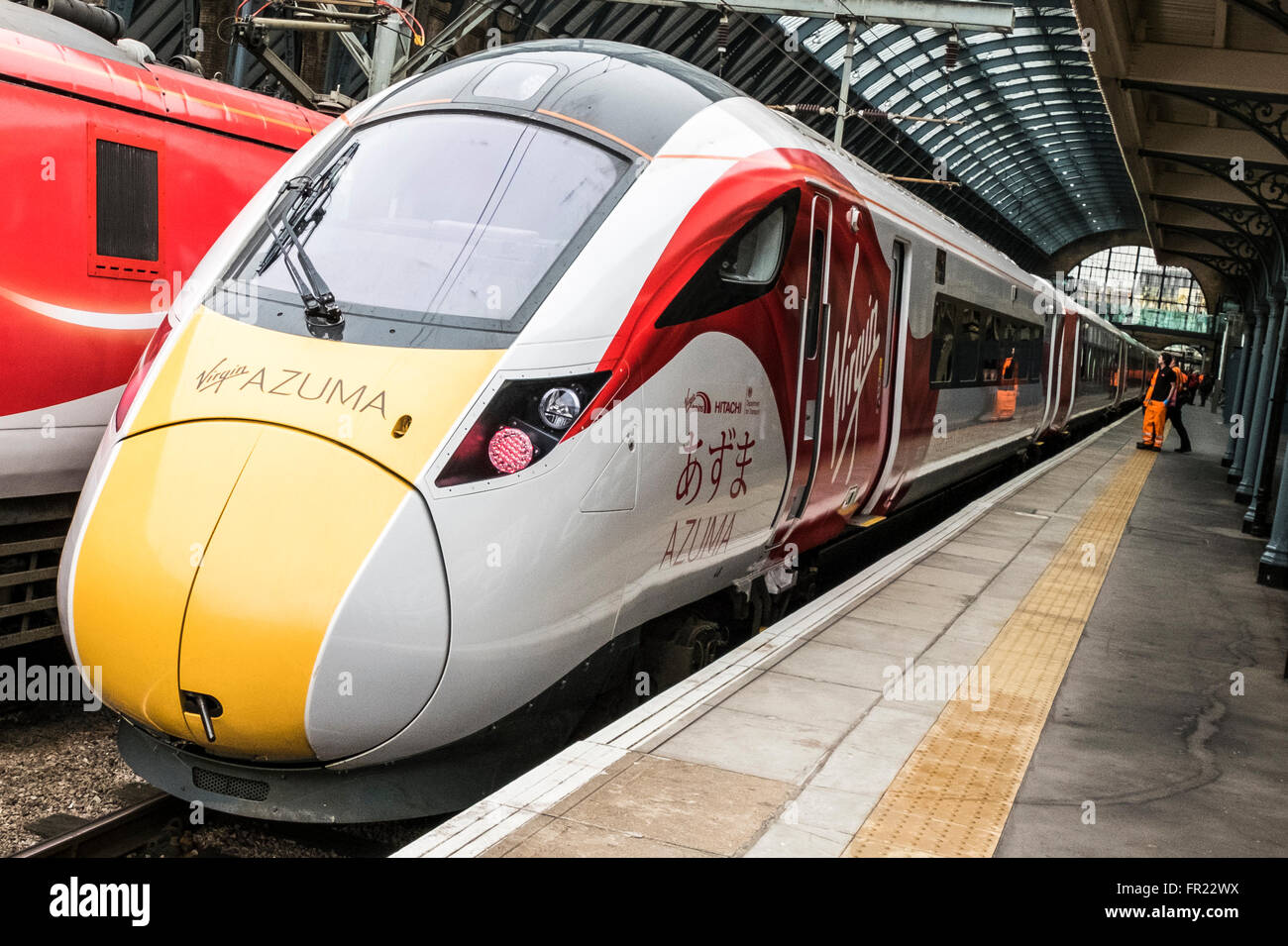 New IEP Virgin Train 800101 in Virgin colours at London Kings Cross ...