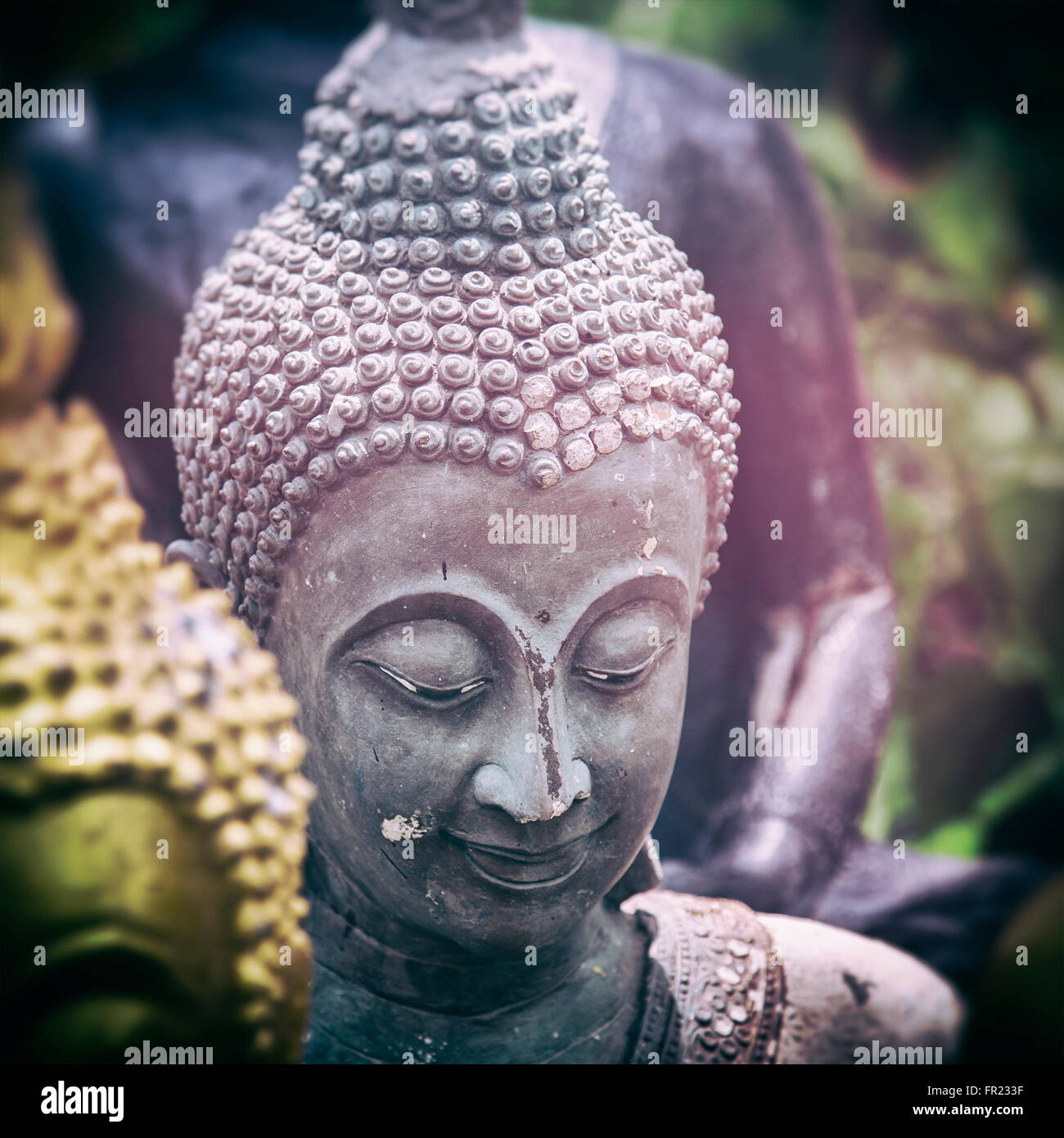 Image of a smiling buddha statue Stock Photo - Alamy