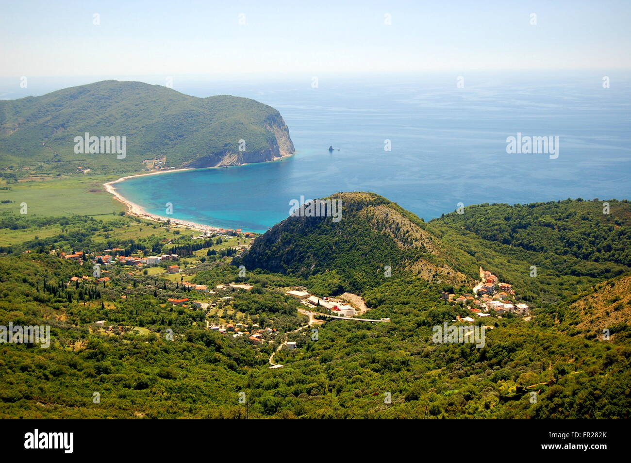 Breathtaking picturesque view on Buljarica Beach in Montenegro Stock ...