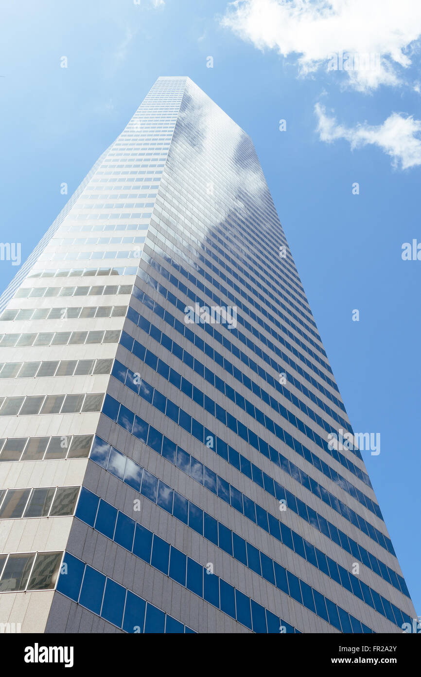 Houston downtown office building reflection hi-res stock photography ...
