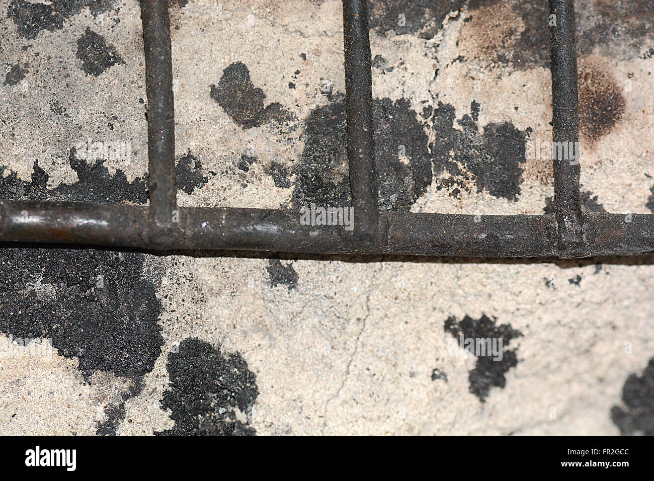 Wood gate with metal frame background Stock Photo - Alamy