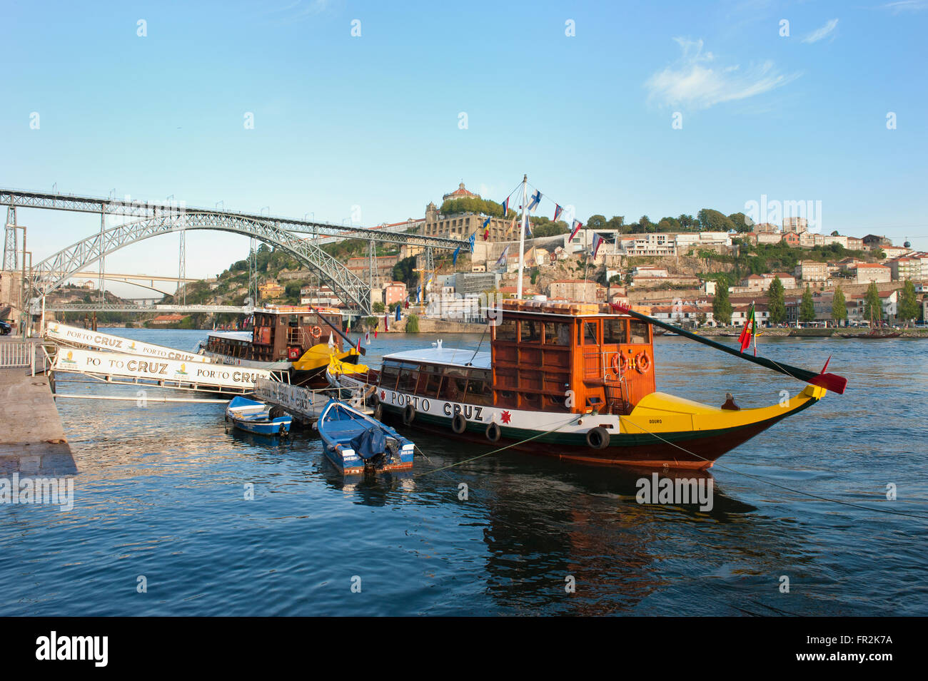 Rabelo boat, Porto, Portugal, Unesco World Heritage Site Stock Photo ...