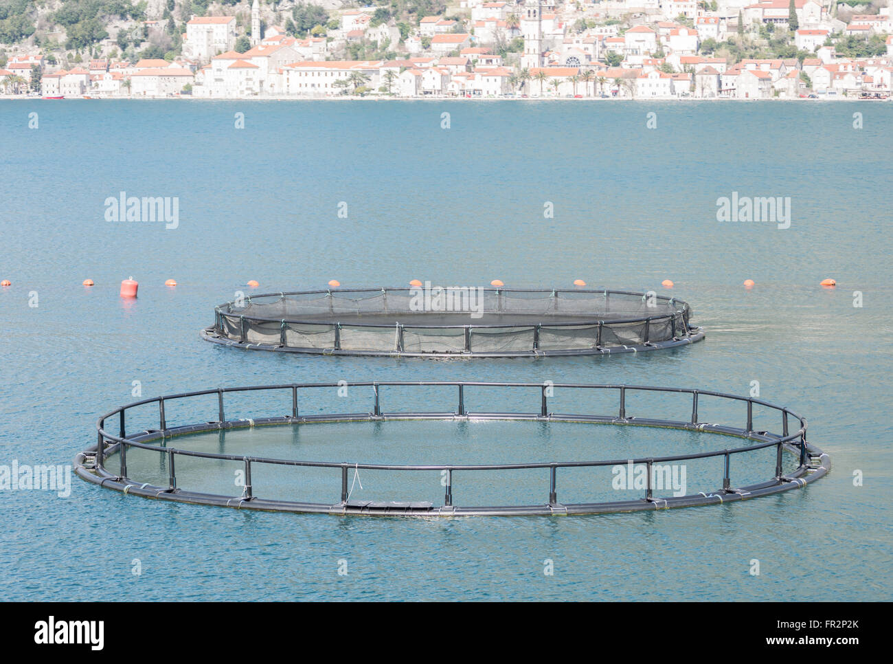 Aquaculture Cage Fish Farming Net Stock Photos & Aquaculture Cage Fish ...