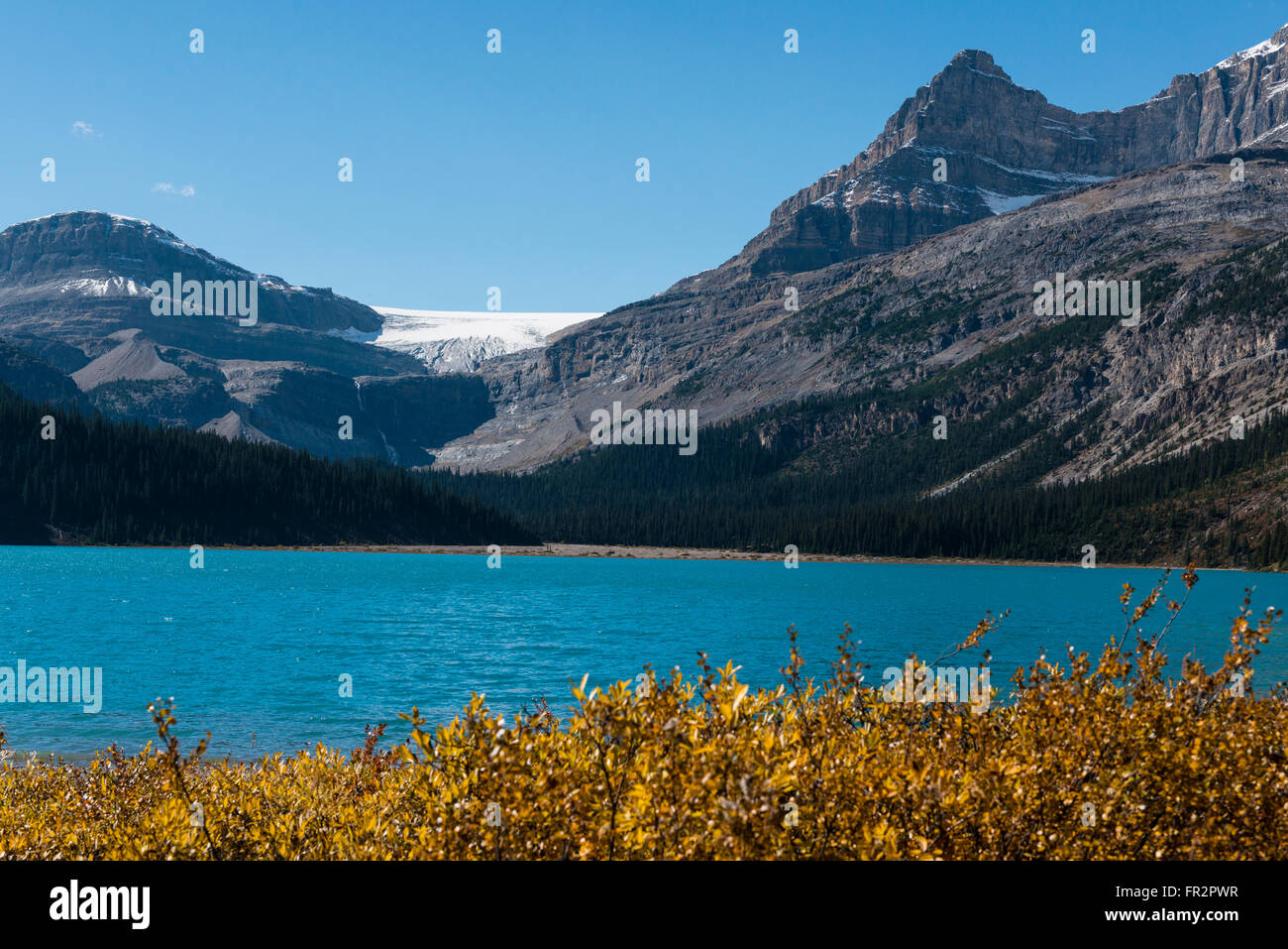 Bow Lake, Bow Glacier, Banff National Park, canadian Rocky Mountains ...