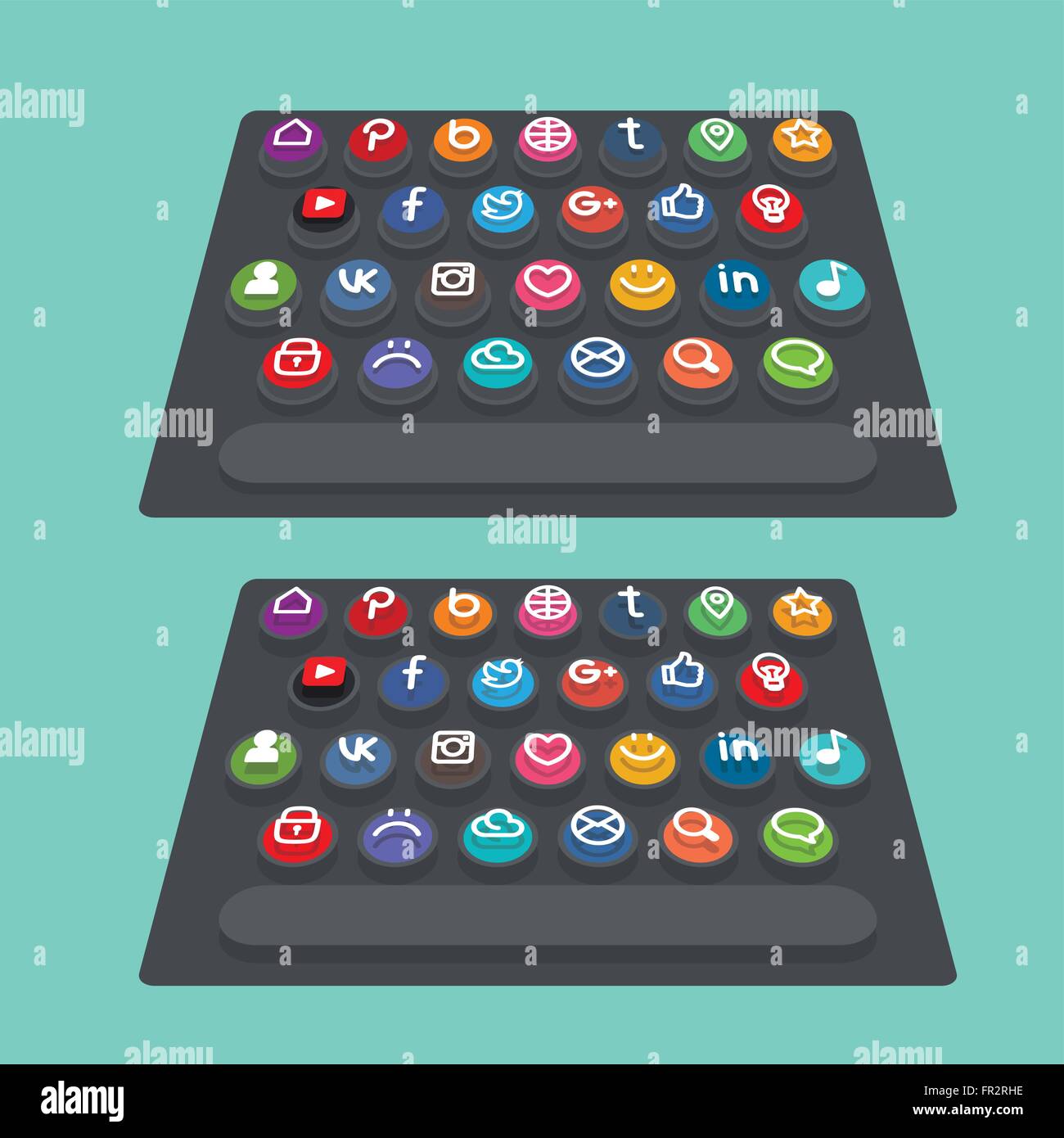 Keyboard computer button star vector hi-res stock photography and ...