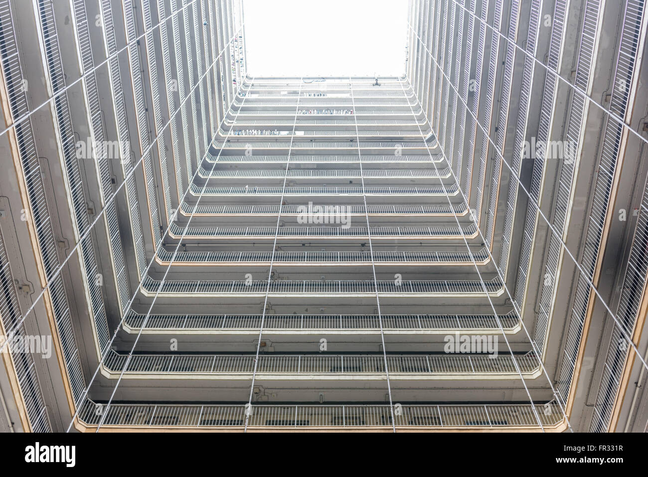 In a square building center look up Stock Photo - Alamy