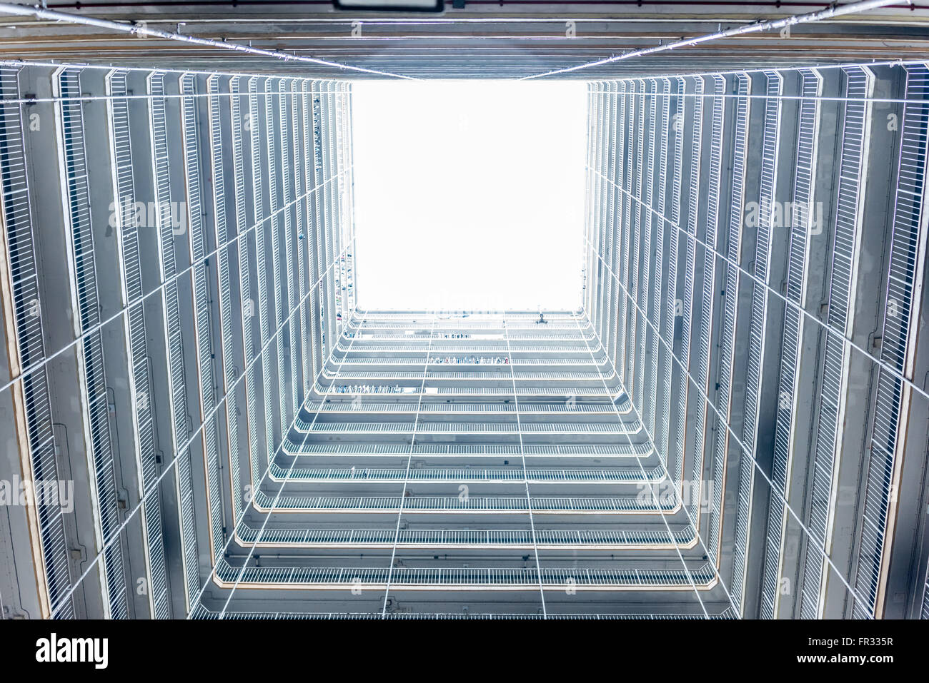 In a square building center look up Stock Photo - Alamy
